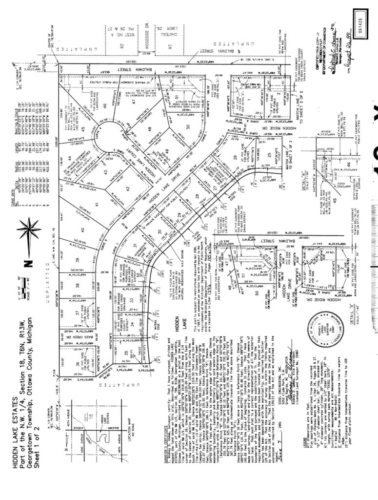 HLE Plat - Hidden Lake Estates